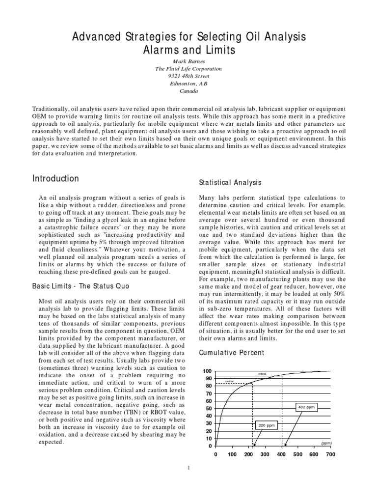Advanced Oil Analysis Strategies | PDF | Reliability Engineering ...