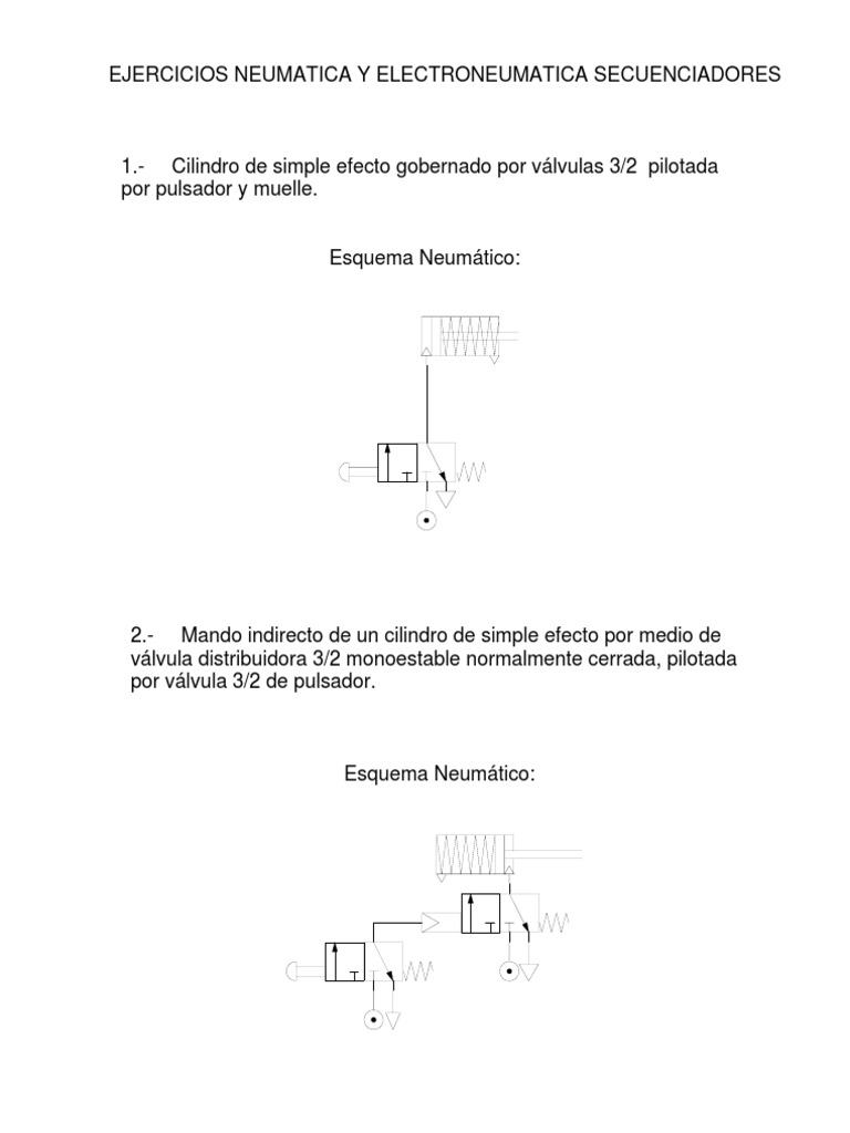 Ejercicios Neumatica y Electroneumatica | Bienes manufacturados | Tecnología