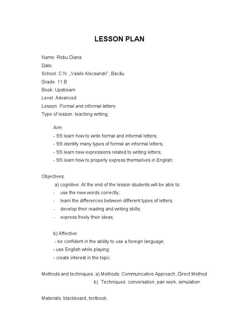 Lesson Plan 11 B 2 | PDF | Reading (Process) | Lesson Plan