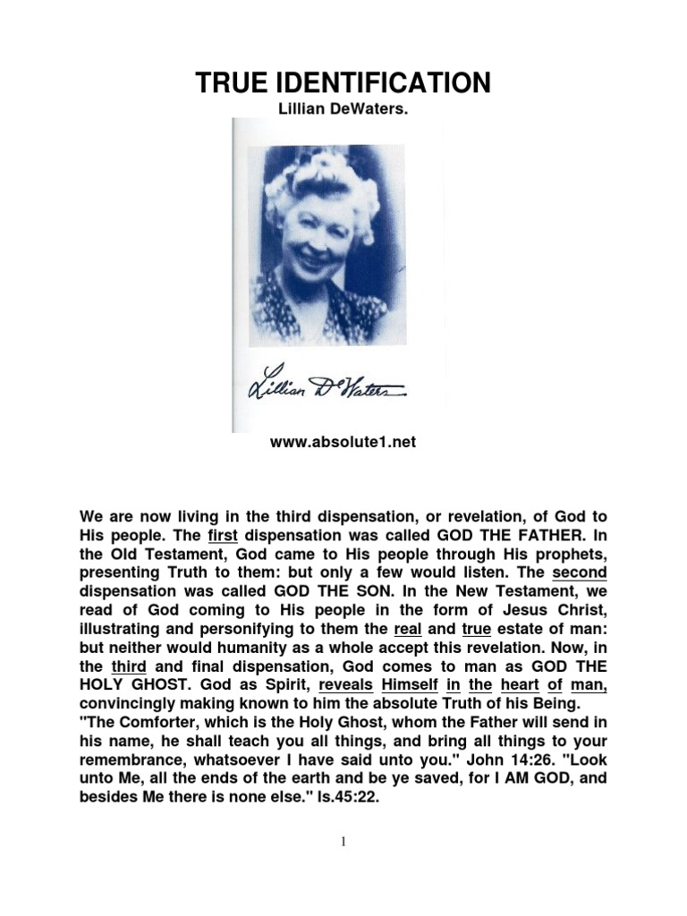 Lillian DeWaters: Divine Revelations | PDF | Grace In Christianity | God