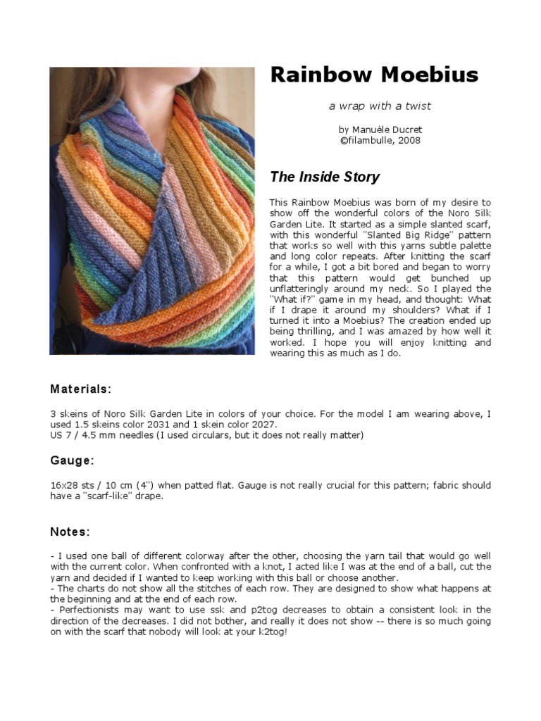 Rainbow Moebius | Download Free PDF | Knitting | Textiles