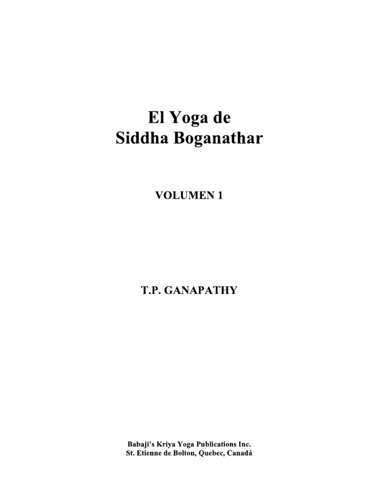 El Yoga de Siddha Boganathar PDF | PDF