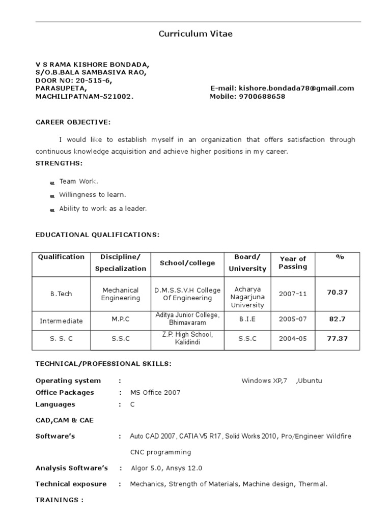 Kishore Resume | PDF