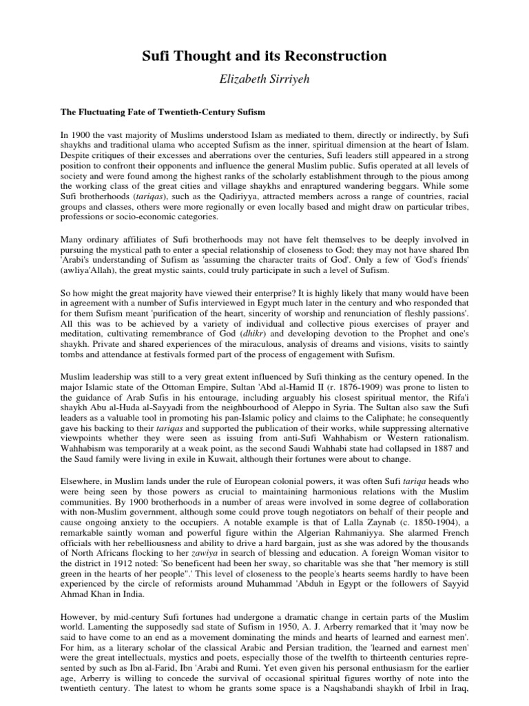 Twentieth-Century Sufism Overview | PDF | Sufism | Wahhabism