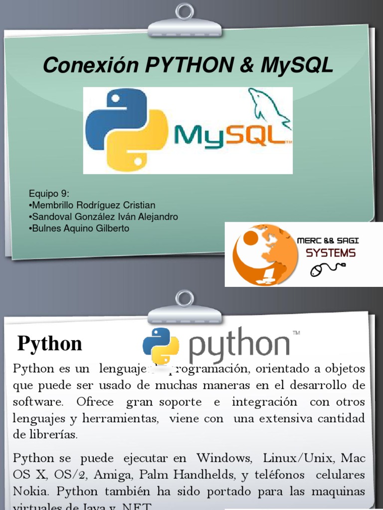 Python & MySQL | PDF | Mi sql | Python (lenguaje de programación)