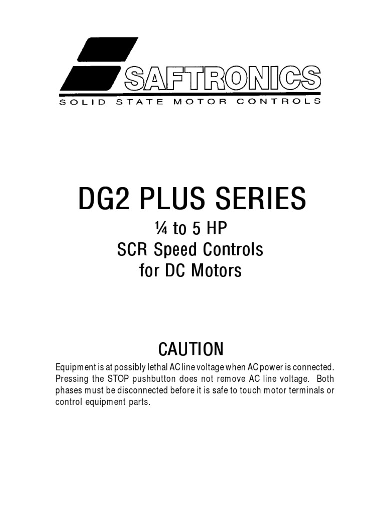 DG2 Plus Series Drive Manual | PDF | Electric Generator | Fuse (Electrical)