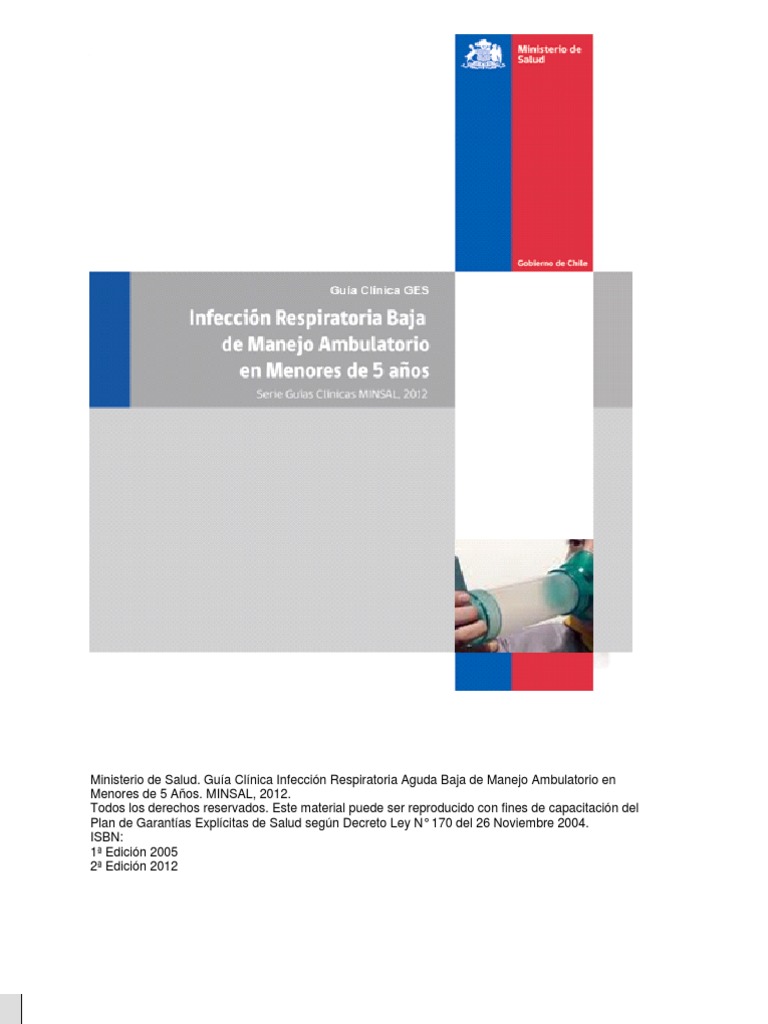 Guía Clínica IRA Baja en Menores de 5 Años 2012 - MINSAL | PDF | Neumonía | Tos