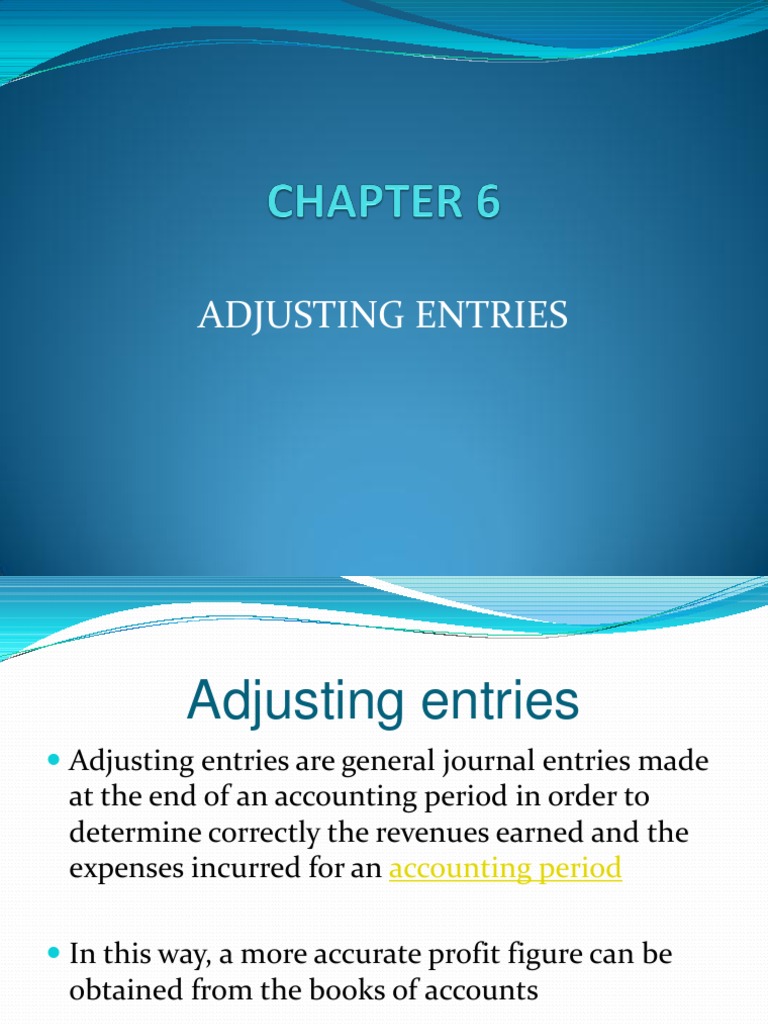 Accounting Adjusting Entries