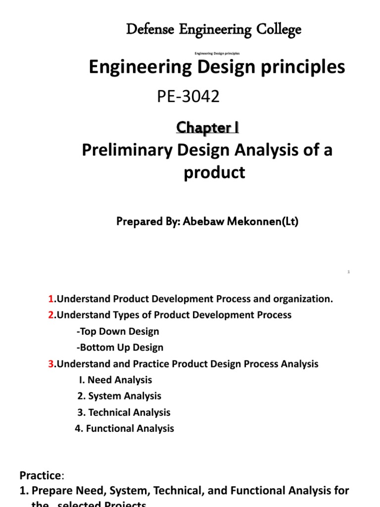 Engineering Design Principles | PDF | Top Down And Bottom Up Design ...