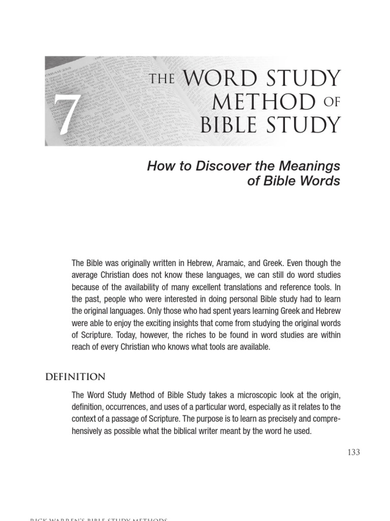 Word Method | Download Free PDF | Repentance | Bible
