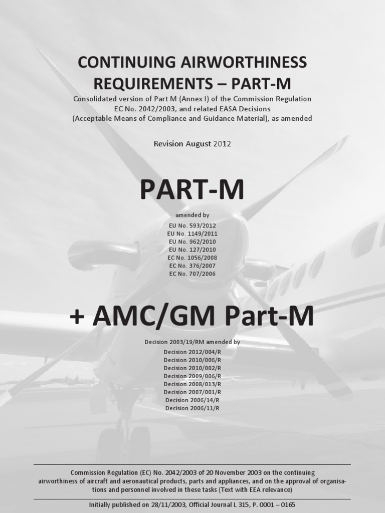 Easa Part M | PDF | European Union | Government