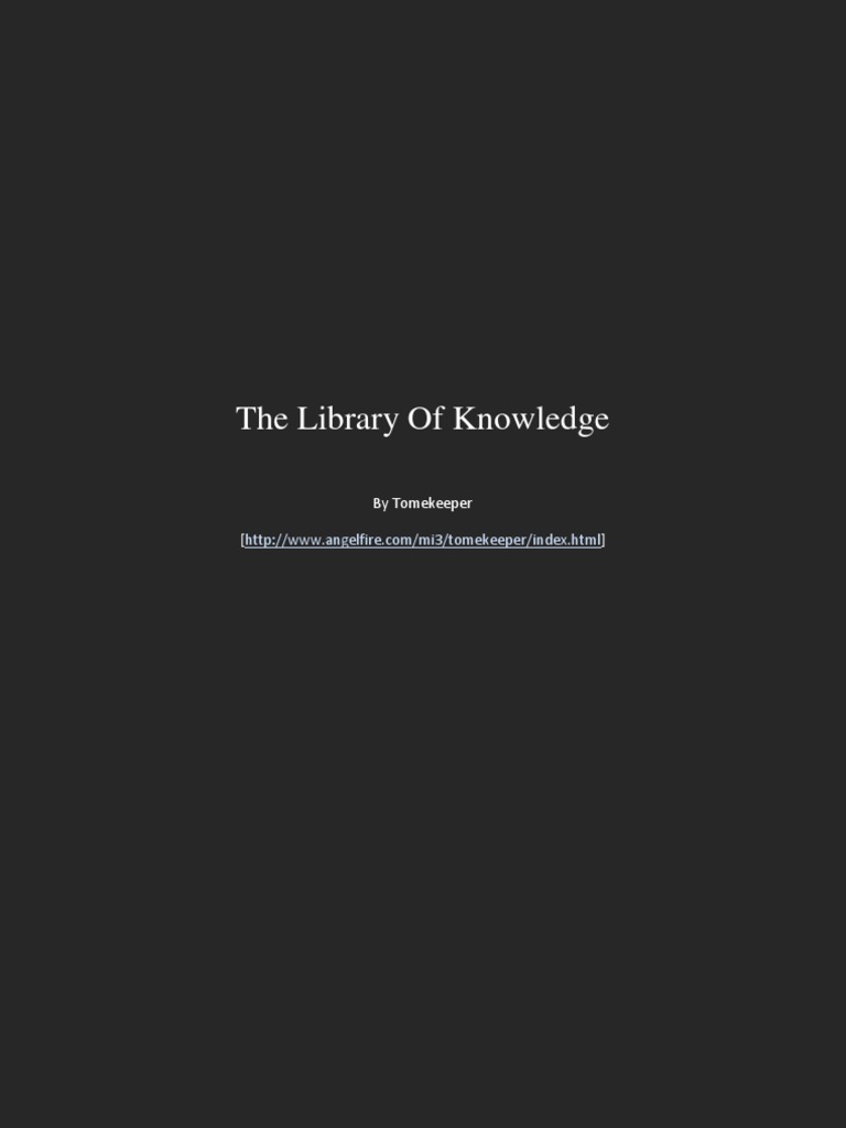 Library of Knowledge | PDF | Magic (Paranormal) | Reason