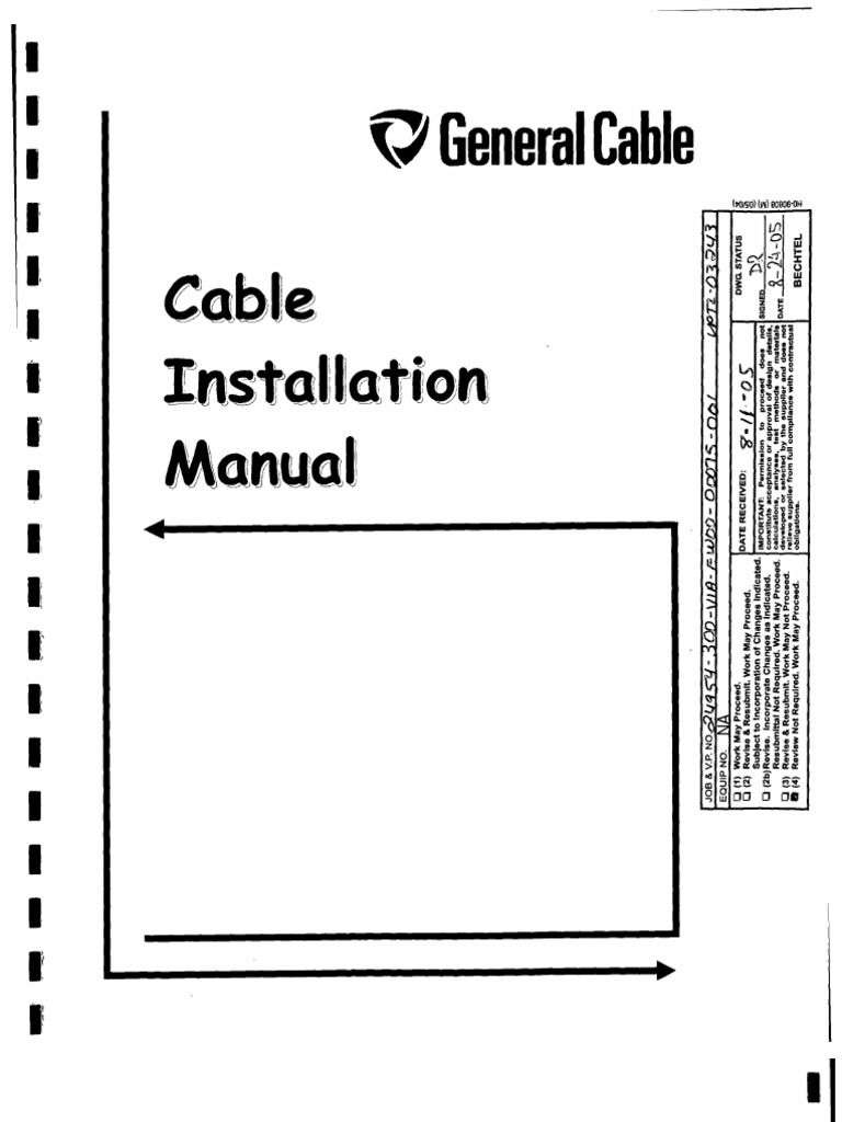 Cable Installation Manual | PDF