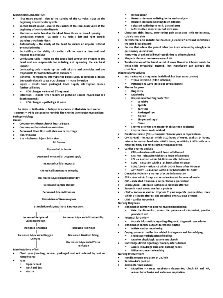 Myocardial Infarction | PDF | Angina Pectoris | Heart