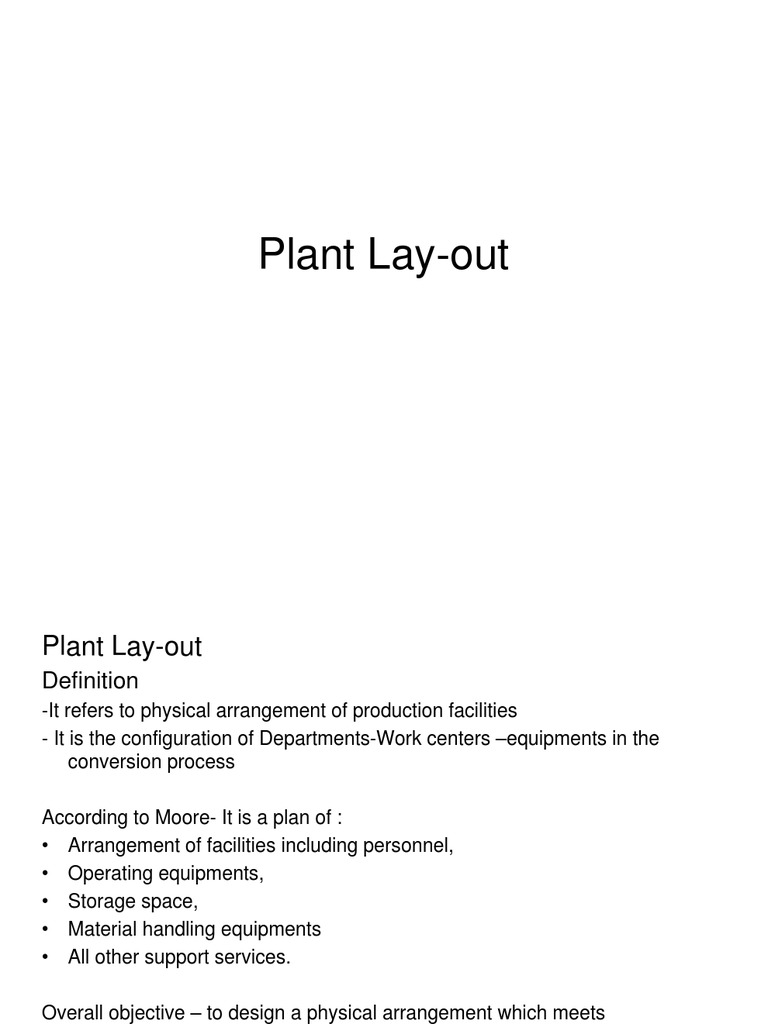 Plant-Layout Notes | PDF | Mass Production | Operations Management