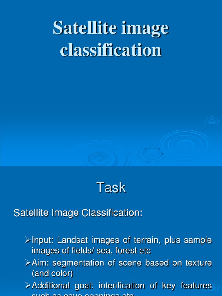 Satellite Image Classification Pdf Image Segmentation Satellite