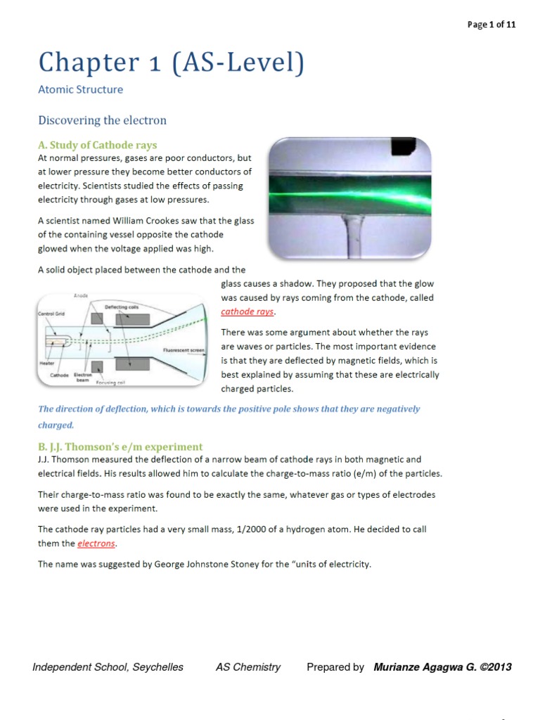 Independent School, Seychelles AS Chemistry Prepared by Murianze Agagwa G. ©2013 | PDF | Science ...