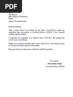 Rejoining Letter Format | PDF