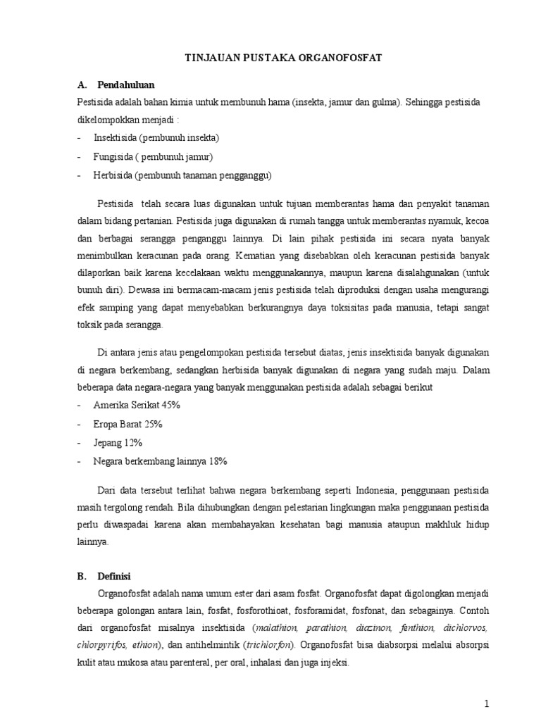 Intoksikasi Organofosfat | PDF