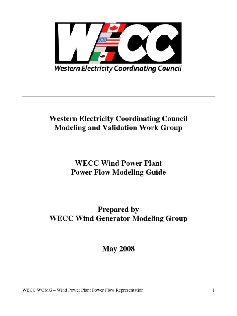 Wind Power Flow Guide for WECC | PDF | Wind Power | Electric Power ...