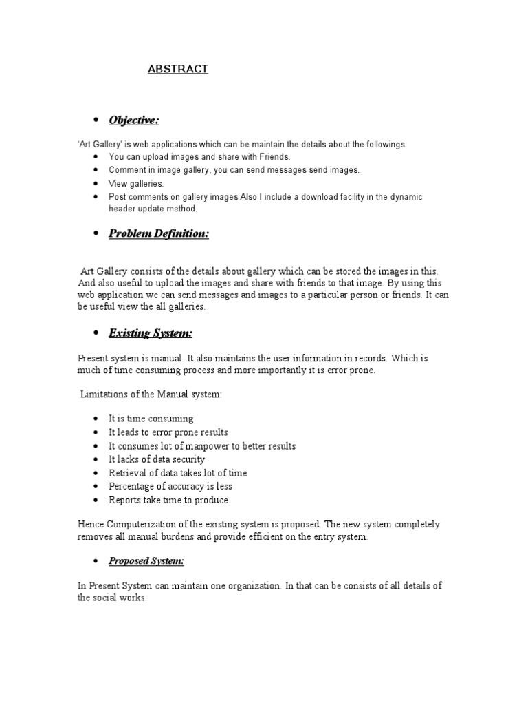 Web Application for Art Gallery Management | PDF