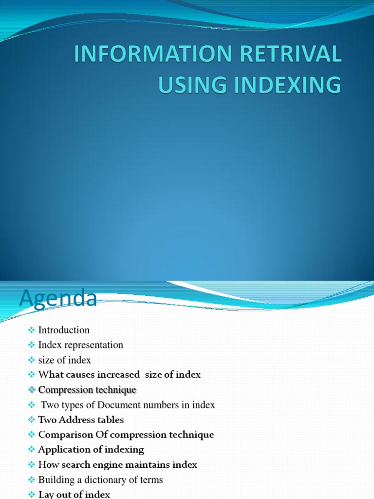 Information Retrival Using Indexing | PDF | Search Engine Indexing ...