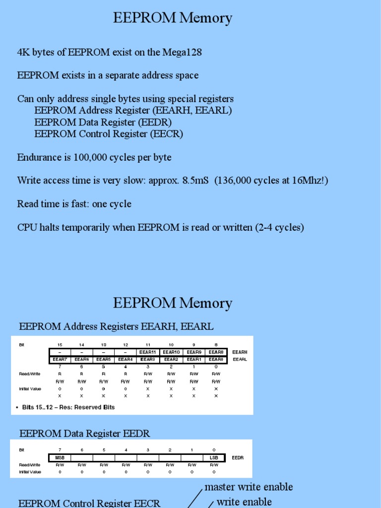 Eeprom | PDF | Random Access Memory | Address (Geography)