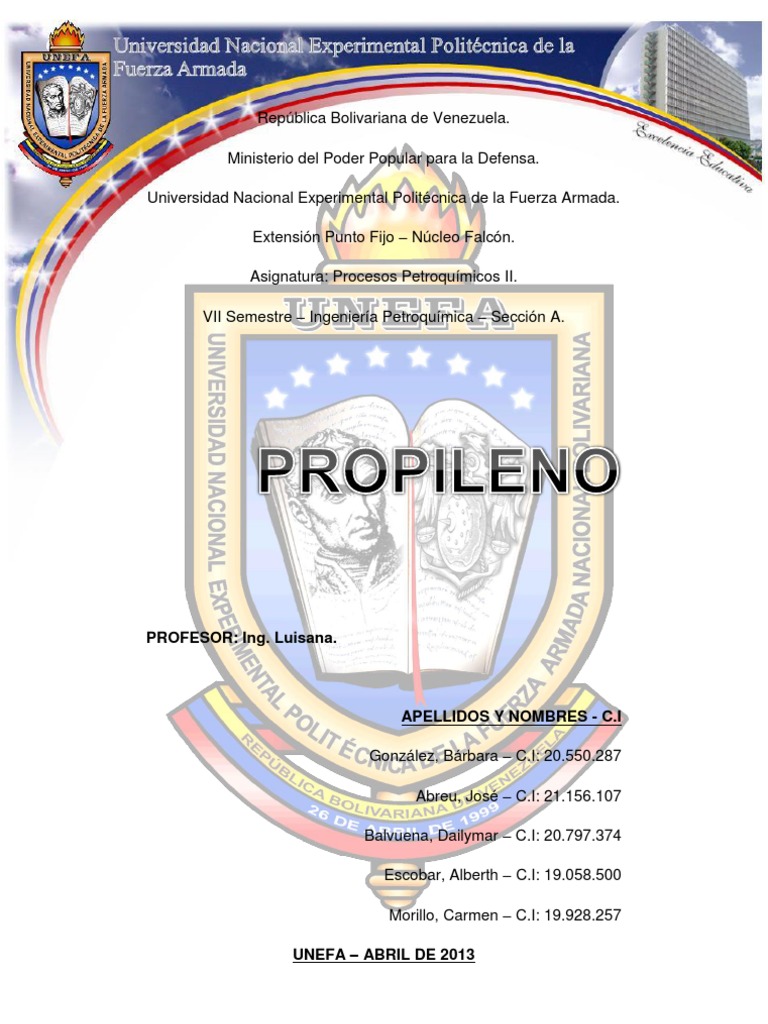 Propileno | Sustancias químicas | Compuestos químicos