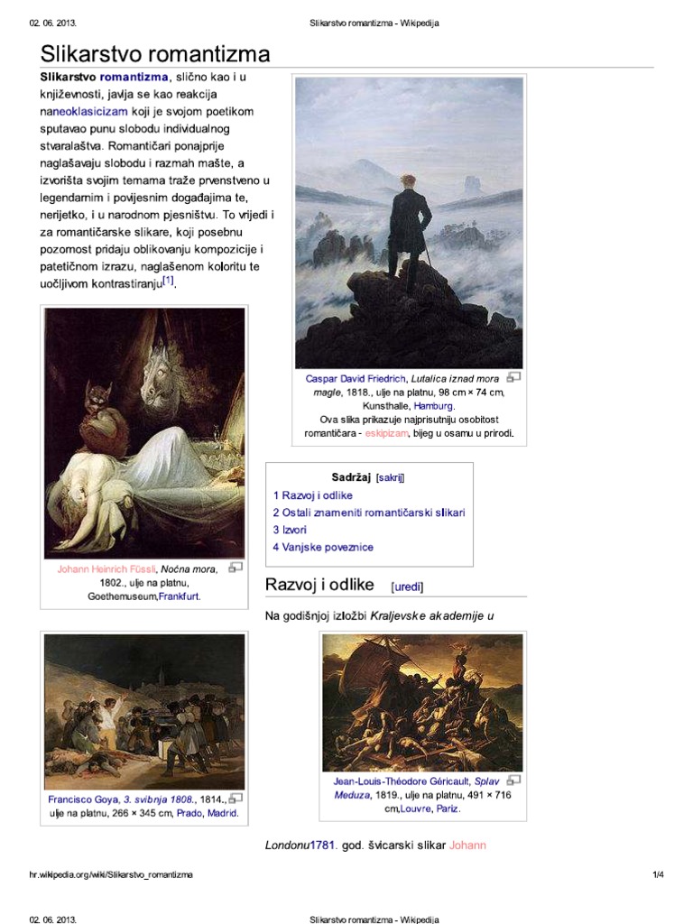 Slikarstvo Romantizma | PDF