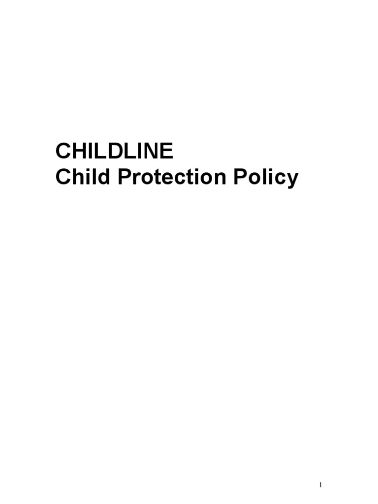Child Protection Policy | PDF | Child Neglect | Child Abuse