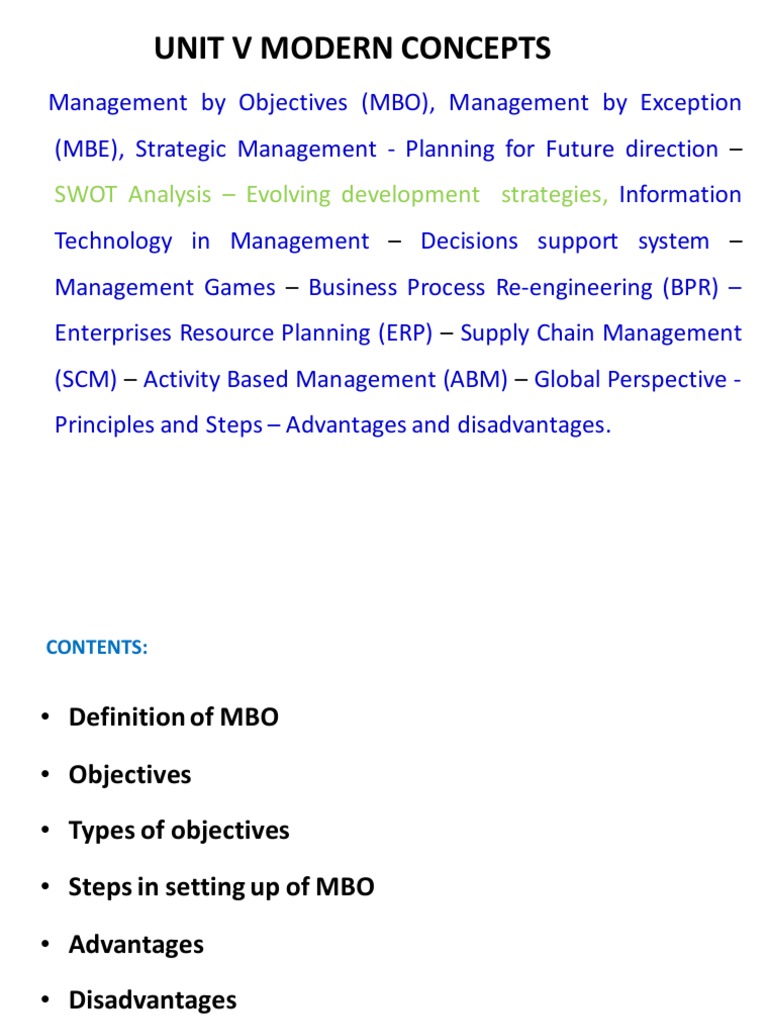 A Comprehensive Overview of Modern Management Concepts and Strategic ...