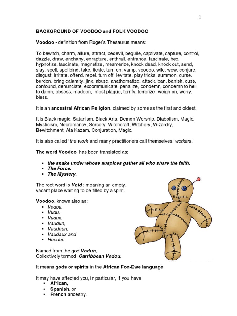 Voodoo Background and Prayer PDF | PDF