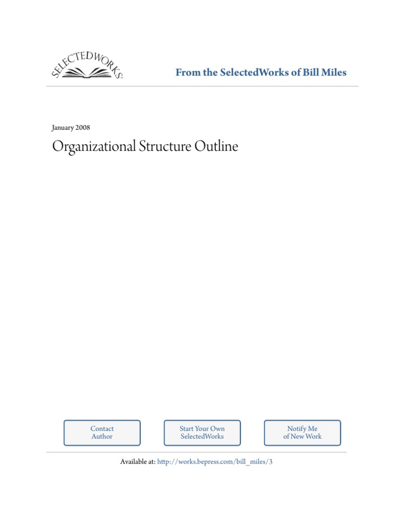Organization Structural Outline | PDF | Computer Network | Mergers And ...