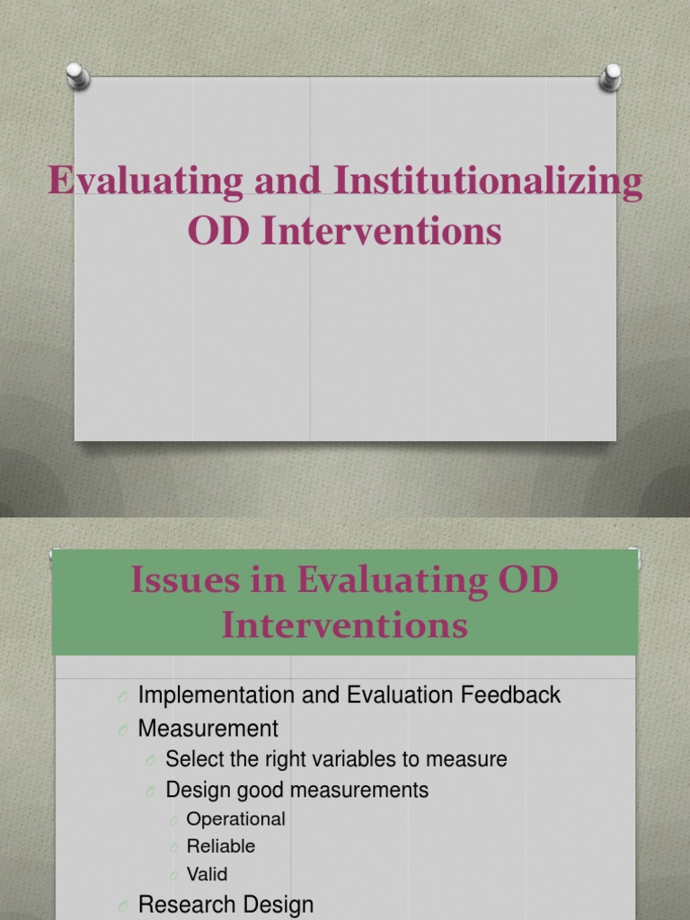 Evaluating OD Interventions Effectively | PDF | Research Design ...