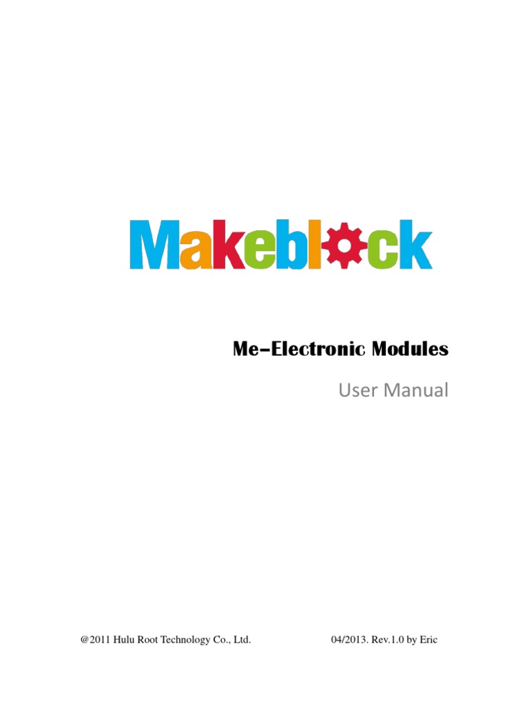 Me Electronic Modules User Manual | PDF | Arduino | Parameter (Computer ...