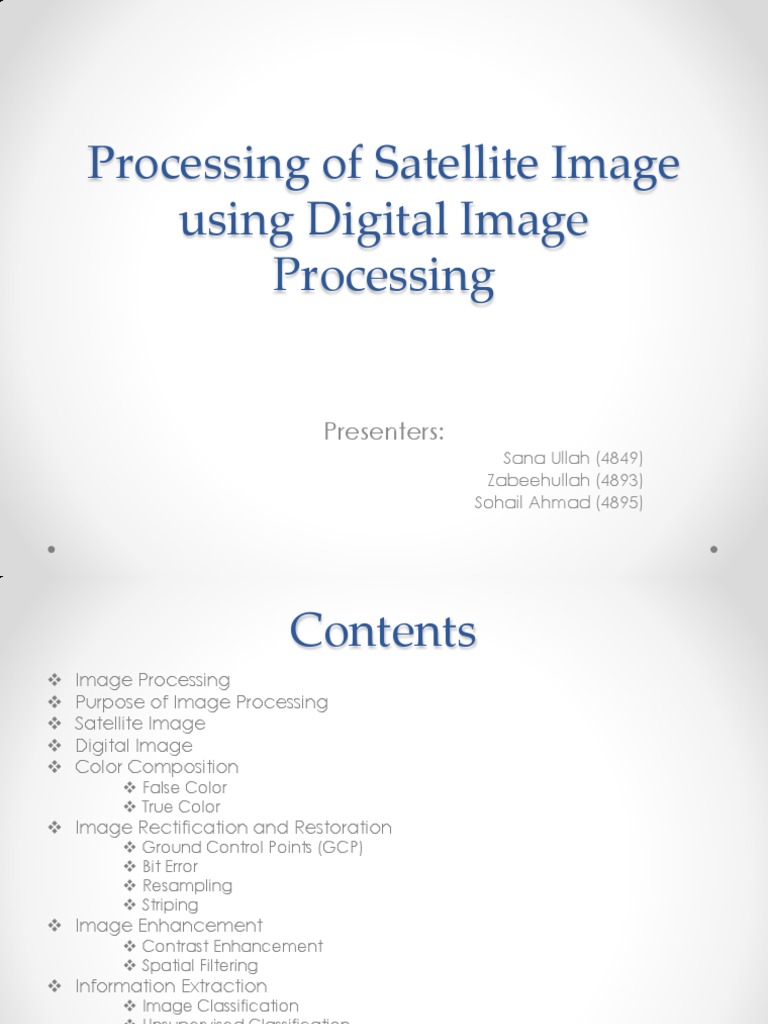 Processing of Satellite Image Using Digital Image Processing | PDF ...
