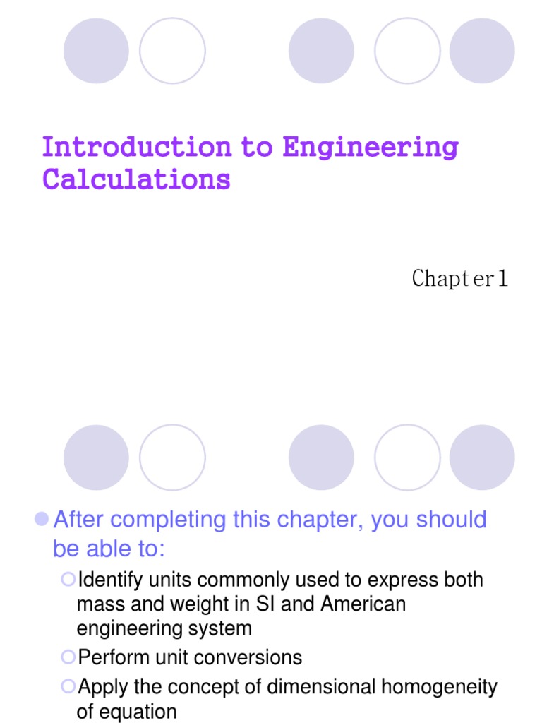 Chap. 1 Introduction To Engineering Calculations | PDF | Units Of ...