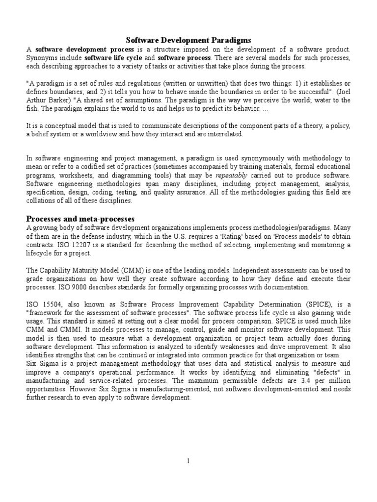 Software Development Proces 2 | PDF | Technology Development | Software ...