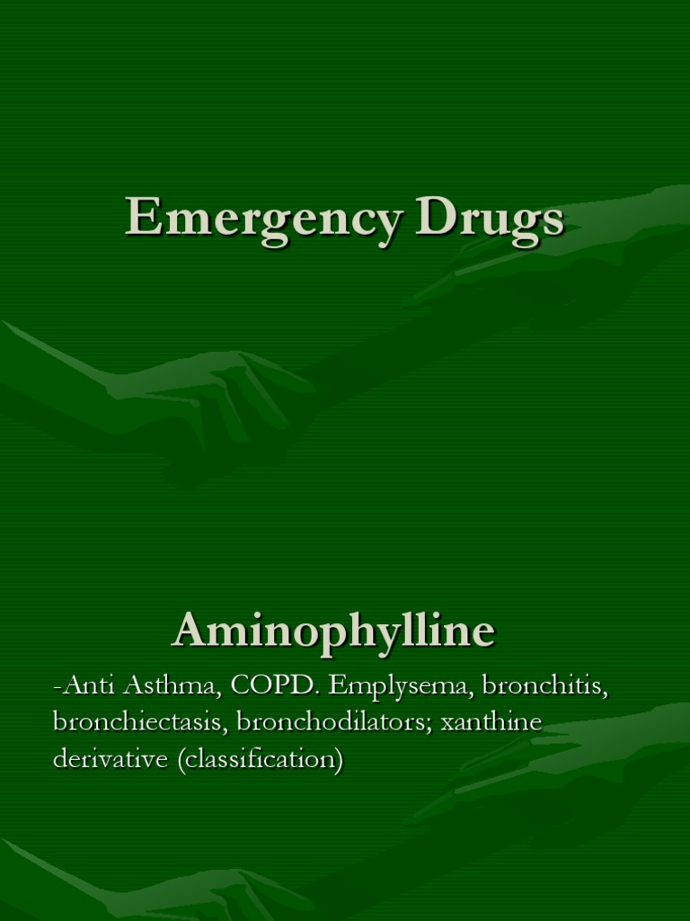 Common Emergency Drugs Overview | PDF | Drugs Acting On The Nervous ...