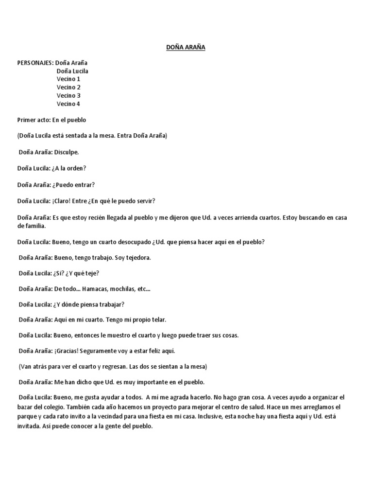 Doña Araña | PDF | Ocio | Entretenimiento (general)