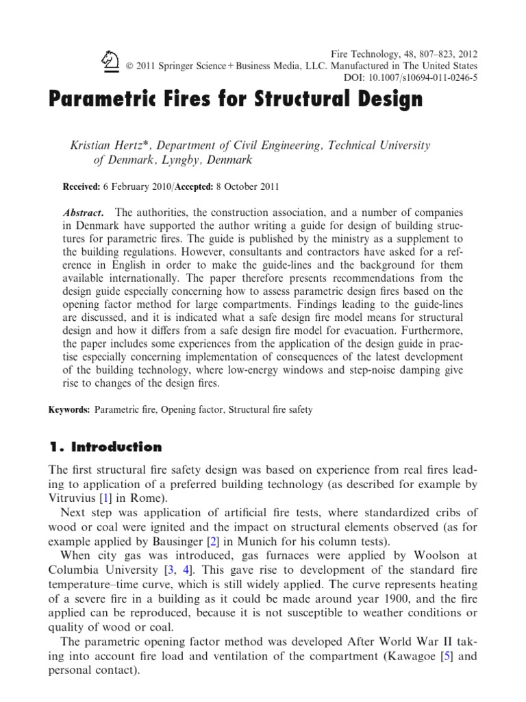 Parametric Fires For Structural Design | PDF | Thermal Insulation | Window