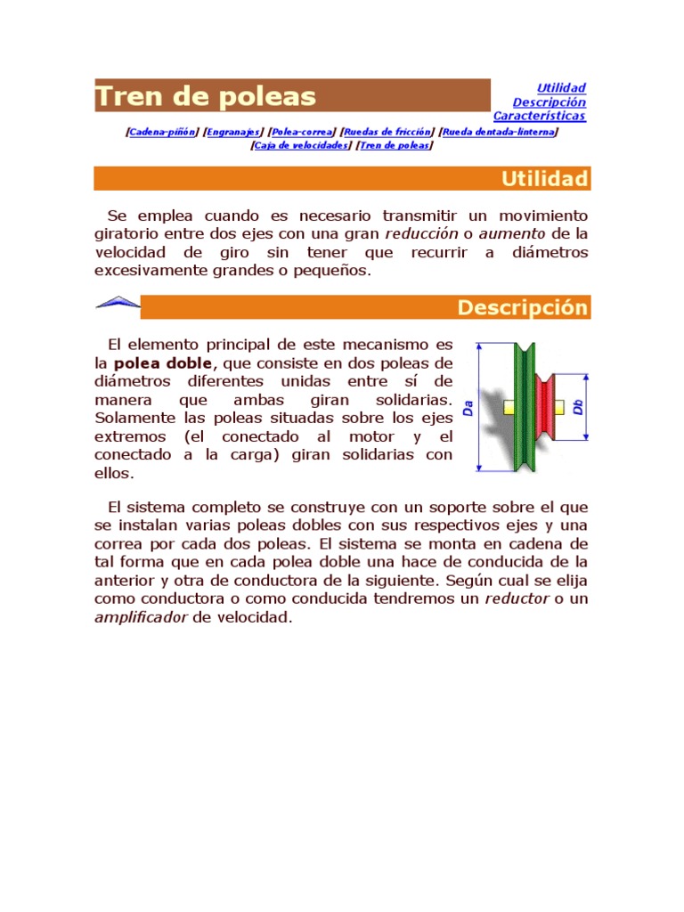 Tren de Poleas | PDF