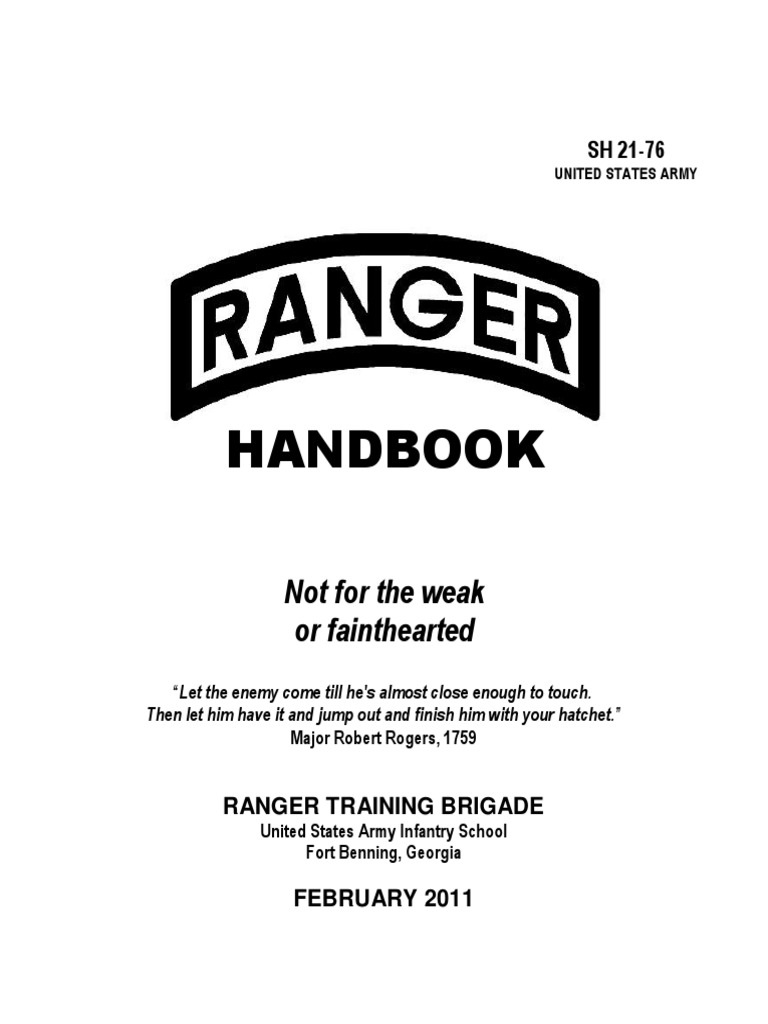 US Army - Ranger Handbook SH 21-76 (2011) | PDF | United States Army ...