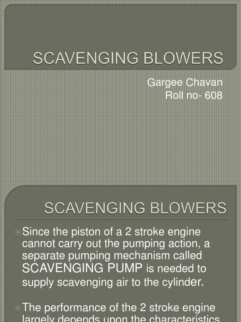 Scavenging Blowers | Download Free PDF | Internal Combustion Engine ...