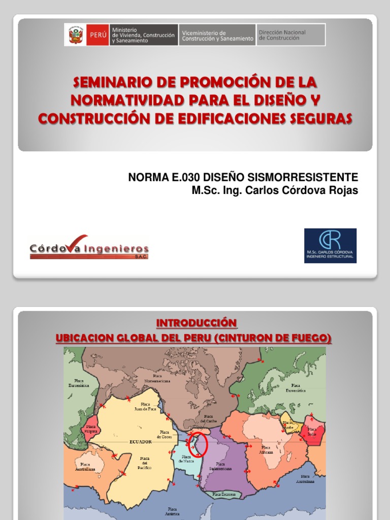 Norma E.030 Diseño Sismorresistente | PDF | Temblores | Tsunami