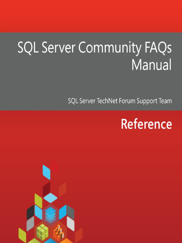 SQL Server Community FAQs Manual | PDF | Microsoft Sql Server | Databases