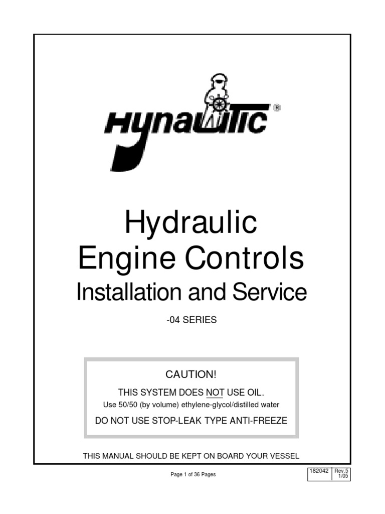 Hydraulic Engine Control Manualtflex | PDF | Throttle | Switch