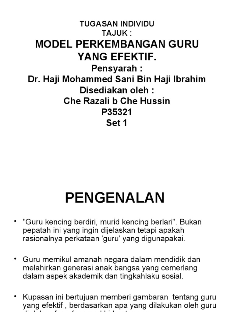 Model Guru Efektif | PDF