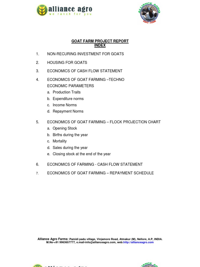200 Goat Farming Project Report | PDF | Goat | Economies