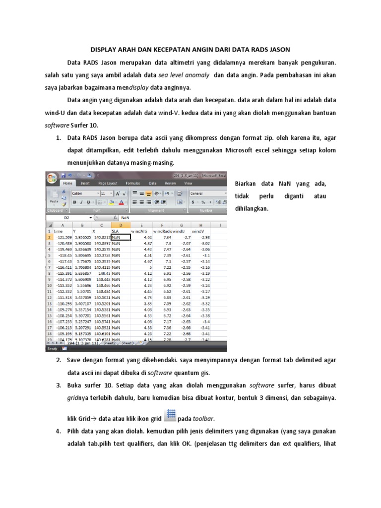 Menampilkan Data Angin Menggunakan Surfer | PDF